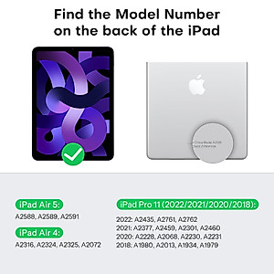 OMOTON Screen Protector for iPad Air 5th 4th Generation (Air 5/4, 10.9 Inch, 2022/2020) iPad Pro 11 Inch (2022/2021/2020/2018) Tablet - Tempered Glass, Case Friendly, Apple Pencil Compatible, 2 Pack