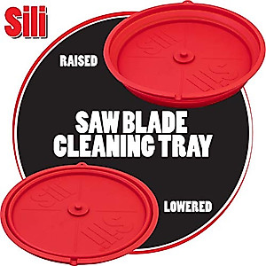 Sili Saw Blade Collapsible Cleaning Tray Made from Silicone to Hold Solution and for use with Saw Blades Up to 12 Inches in Diameter