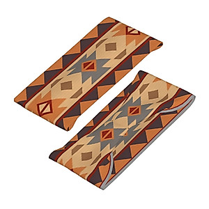 Men and Women Headbands Non Slip Breatheable Sports Sweatband Native Southwestern Design Tan Gray Brown American Sweat Band for Workout, Sports, Gym, Cycling