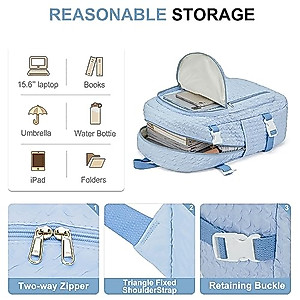 weradar Kawaii Bookbag For Girls Lightweight Carry On Travel Backpack Small Sports Backpack For Women Elementary School Backpack(Blue)