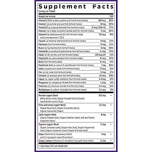 New Chapter Men's Multivitamin 40 plus for Energy, Heart, Prostate + Immune Support with Fermented Nutrients - Every Man's One Daily 40+, Made with Organic Vegetables & Herbs, Non-GMO - 96 ct