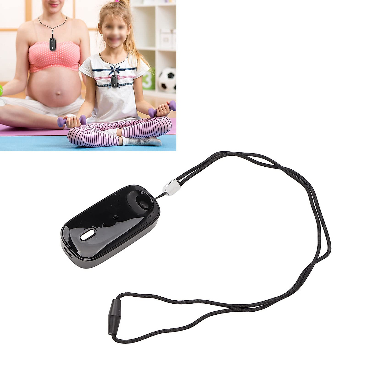 Wearable Air Necklace, Rechargeable Mini Low Noise Air Purifiers, Portable Travel Size Negative Ion Air Cleaner for Adults and Kids, Home Travel, Running, Fitness (1#)