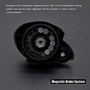 CAMEKOON Baitcasting Fishing Reel, Super Smooth 7.3:1 Gear Ratio, Magnetic Braking System, 20LB Powerful Drag, Low Profile Casting Reel, Left/Right Handed