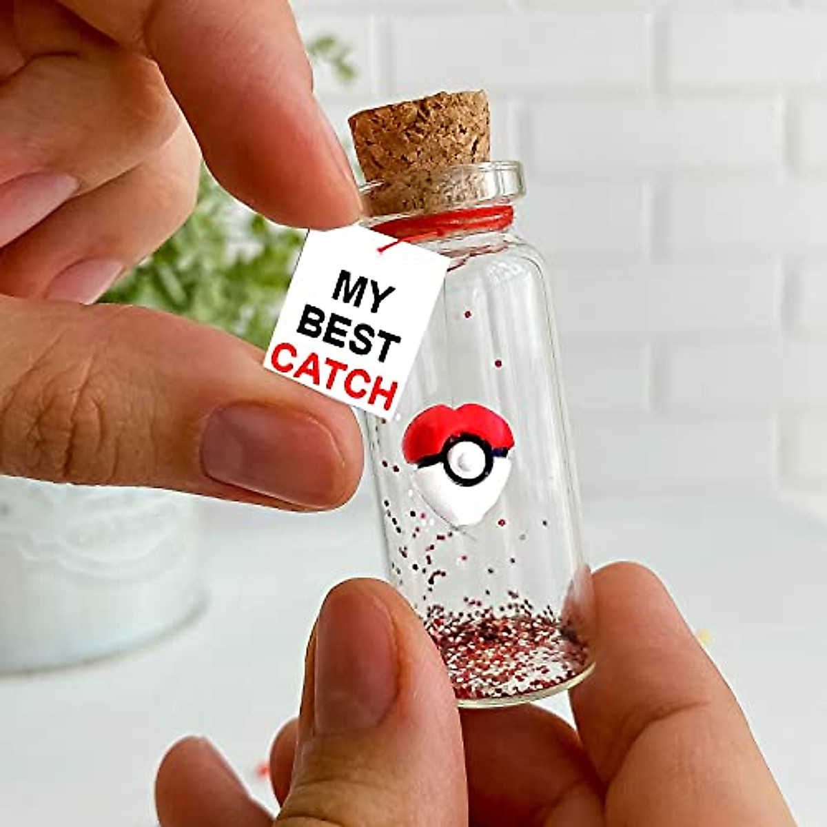 Kseniya Revta Cute Anniversary Present For Girlfriend or Boyfriend, Unique Game-Inspired Romantic Bottle, Anniversary Love Wish Jar (No Box, My Best Catch)