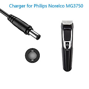 8V 100ma Replacement Compatible with Philips HQ840 Power Cord, Shaver Charger for Philips Norelco Multigroom Trimmer 3000 MG3750 MG3750/10 MG3750/50 MG3750/60 MG3760 MG3760/50 Clipper Supply Cable