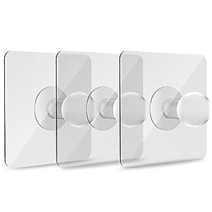 LC-dolida 3 Pcs Adhesive Wall Hook Sticky Replacement Shower Phone Holder