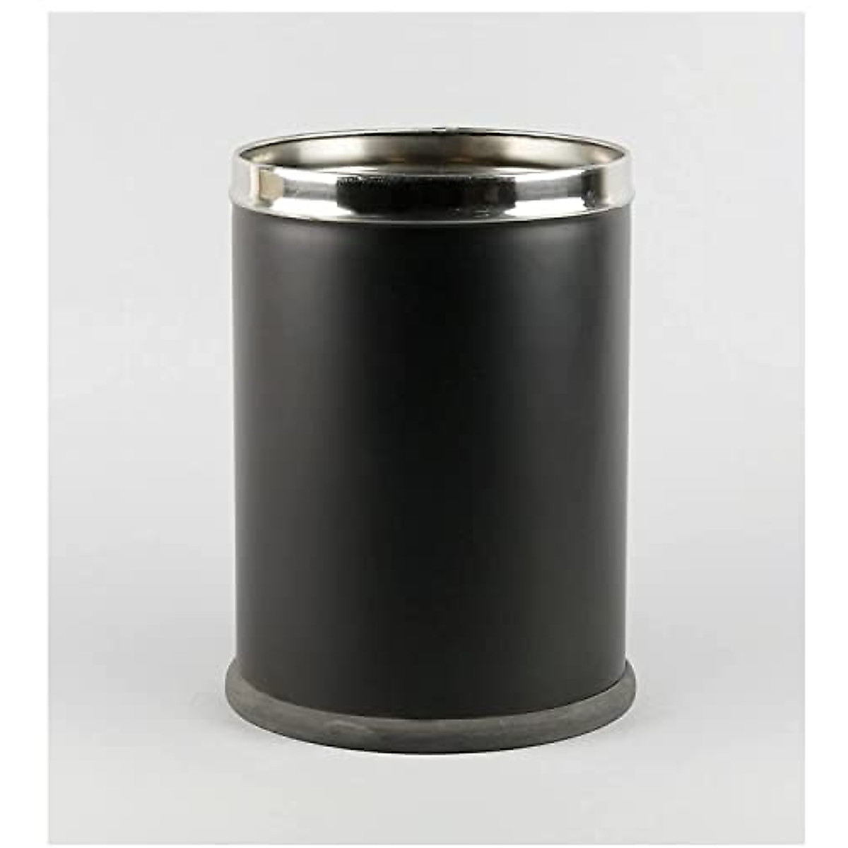 King International 1.84 Gallon Black Open Trash Can, Wastebasket, Garbage Container Bin, Bathroom, Powder Room, Bedroom, Kitchen, Craft Room, Office,