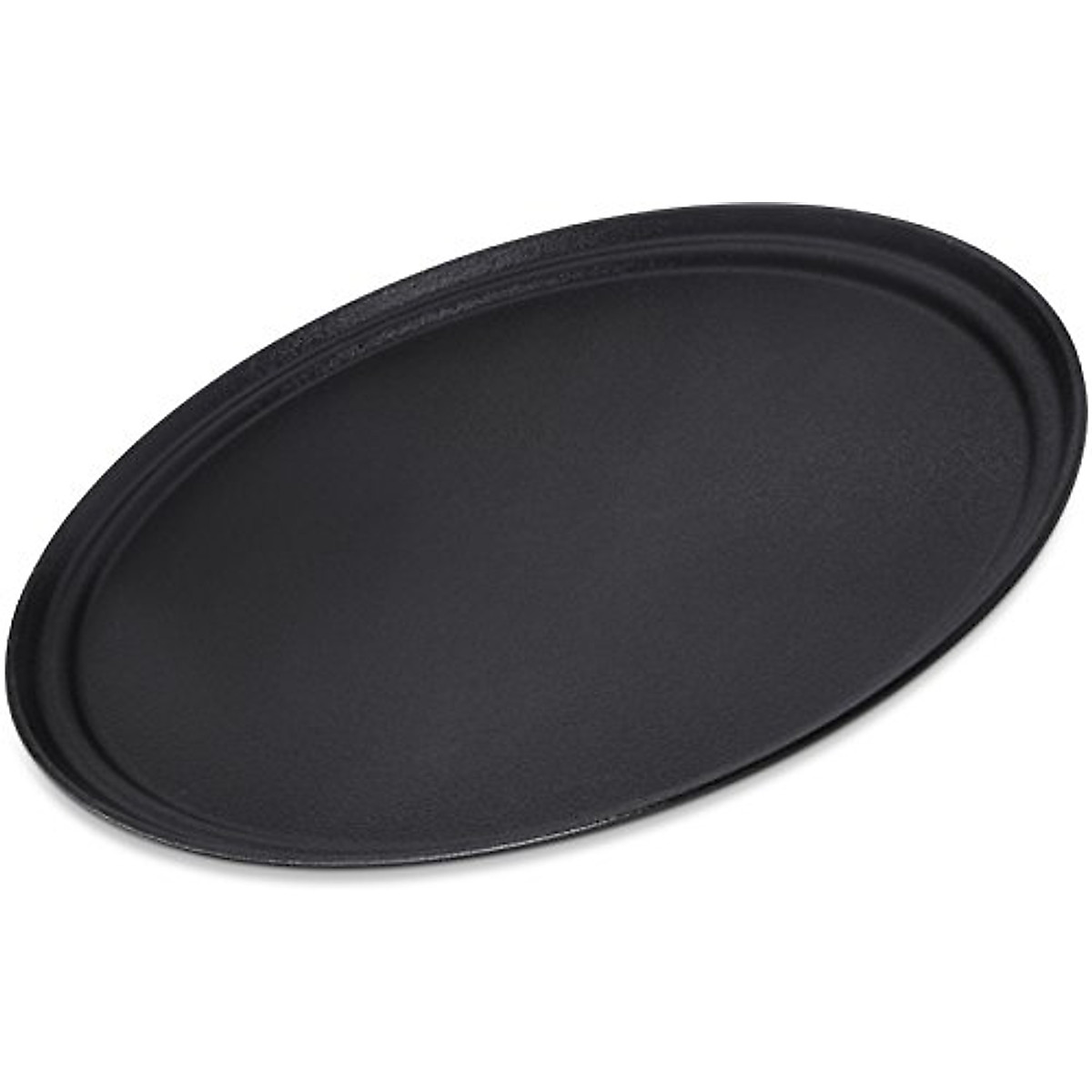 Carlisle FoodService Products 2700GR2004 Griptite 2 Oval Serving Tray, 27" x 22", Black (Pack of 6)