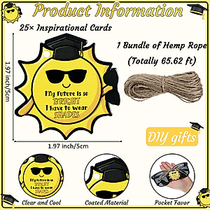 Saysurey 25 Sets Graduation Gifts Kids Sunglasses My Future Is Bright I Have to Wear Shades Inspirational Cards Graduation Party Favor