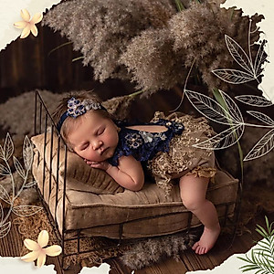 M&G House Newborn Photography Props Mattress Pillow Photo Prop Floor Pillow Seating Pillow Baby Photoshoot Props Pillow Mat Baby Photo Props Pillow(Brown)