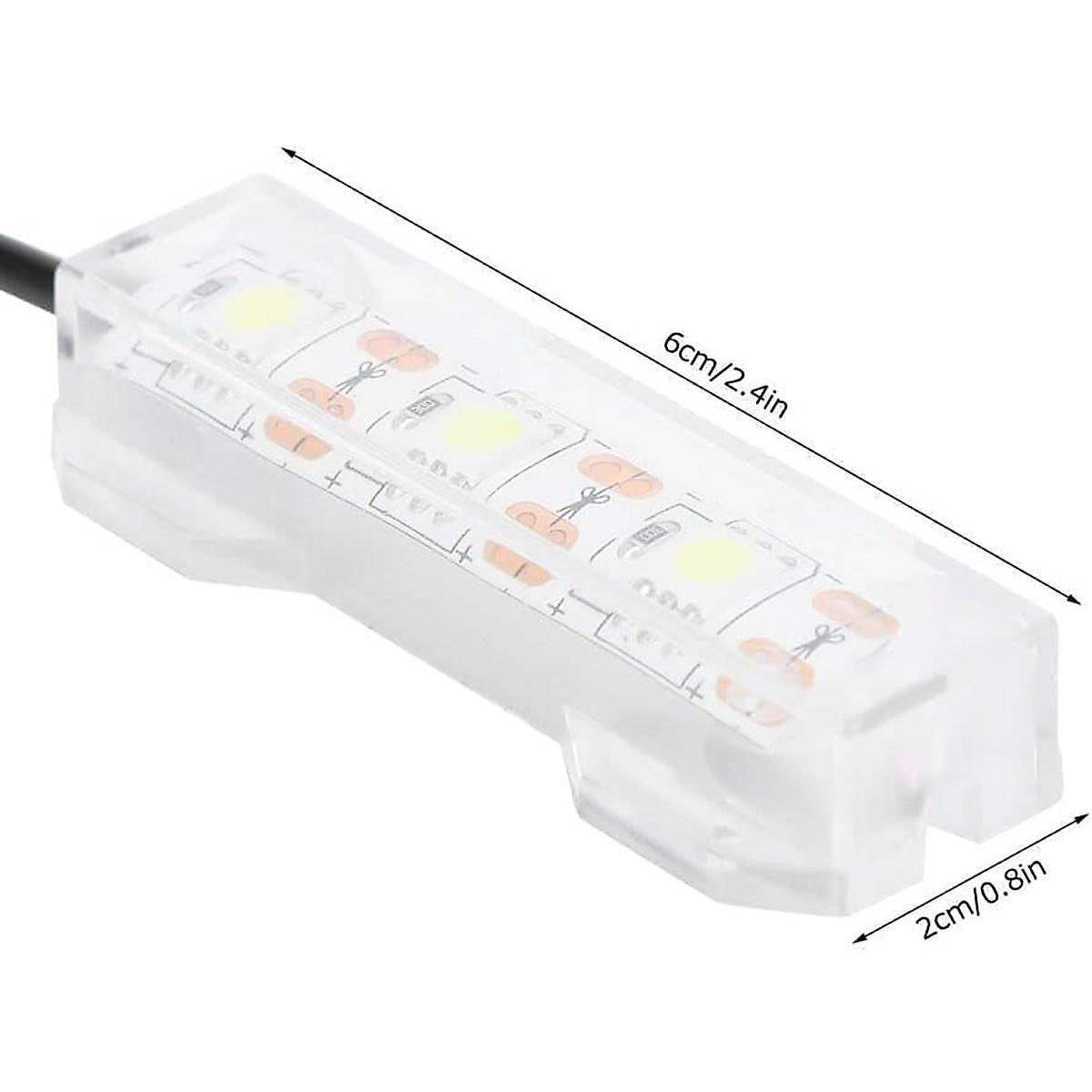 Xinjincang Blue Light Small Aquarium Led Light, Multicolor Led Fish Tank Light for Freshwater Plants Aquarium Accessories，Fish and Aquatic Pets, Pet Supplies, White