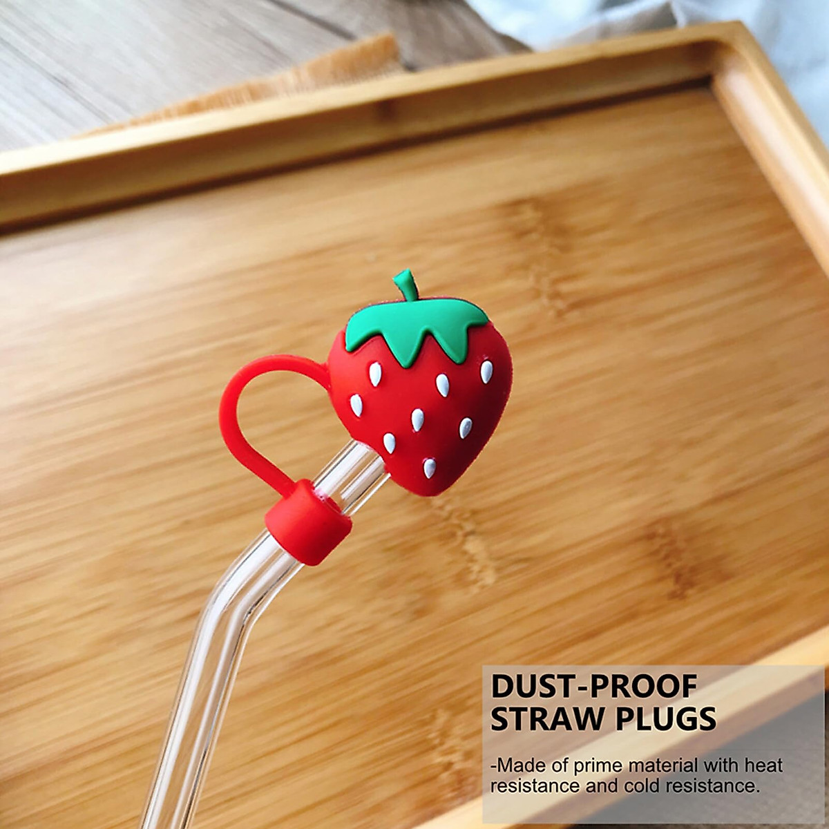 VALICLUD 2 Pcs Creative Cloud Shape Straw Plugs Dust- Proof Funny Straw Caps (Red White) Party Decor