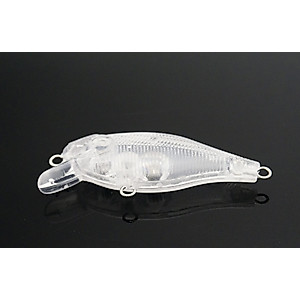 10PCS Unpainted Lure Blanks 3.81g 5.7cm with 4mm Free Fishing Eye Crankbait Baits Simulation Blank Body Clear Hard Baits Trout Salmon Minnow Lure Popper Lures Topwater Freshwater 4mm 8056
