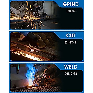 ANDELI True Color Solar Power Auto Darkening Welding Helmet 3.94"X3.2" Large Viewing Screen, 4 Arc Sensor Wide Shade 4~5/9-9/13 for TIG MIG Arc Weld Grinding Welder Mask