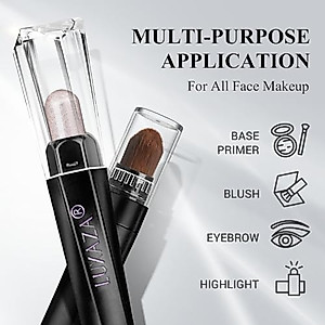 LUXAZA 6PCS Eyeshadow and Eyeliner Pen,Matte And Shimmer Cream Eyeshadow Pencil Crayon,Champagne Rose Pink Eye Brightener Stick,Waterproof Long Lasting Highlighter Makeup Stick