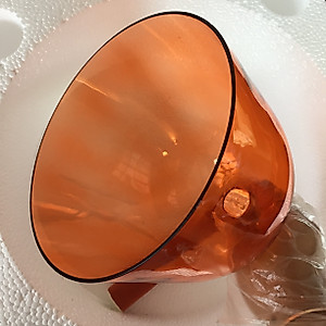 4th Octave 6.25" light orange color Crystal handle Singing Bowl 1Pcs,Perfect Musical Note D Sacral Chakra,Standard 432 or 440HZ for balancing and Yoga