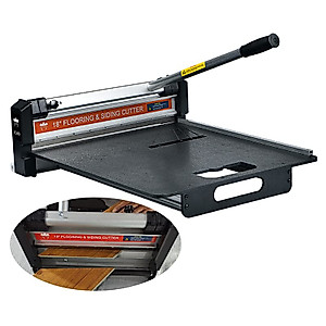 18 inch Laminate Flooring and Siding Cutter with Heavy Duty Fixed Aluminum Fence and Built-in Precision Angled Miter Settings And Honing Stone