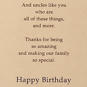 American Greetings Birthday Card for Uncle (Making Our Family So Special)