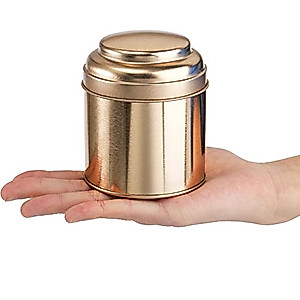 Lawei 6 Pack Tea Tins Canister with Airtight Double Lids, Mini Tea Storage Containers Round Tin Can Box for Storage Tea Coffee Sugar Loose Leaf, 8 Fluid Oz