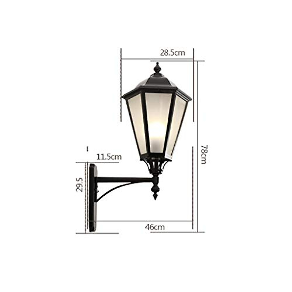 WSSBK Garden Lights - Outdoor Waterproof Wall Lights Outdoor Courtyard Balcony Home Garden Simple Villa Doors Corridor Aisle Lights
