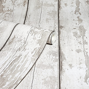 Arthouse ArtiSTICK White Washed Wood - Peel and Stick Self Adhesive Wallpaper 6m/19.6 Foot Long - Great for Upcycling Furniture - Cabinets Kitchen Drawers Shelves - Peel & Stick 300205