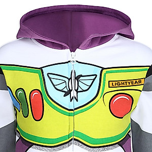 Disney Toy Story Woody or Buzz Lightyear Boys Zip Up Hoodie for Toddler and Little Kids White