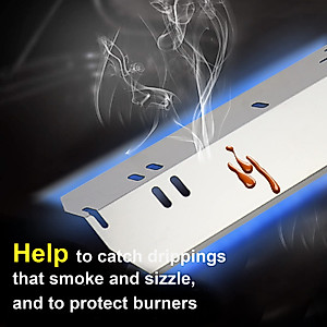 Zemibi Grill Heat Plate Replacement for Dyna-Glo DGH450CRP, Heat Shield Replacement Part for Dyna-Glo 4 Burner Gas Grill, Stainless Steel Heat Tent, 4 Pack