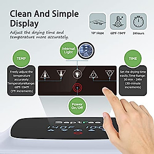 Septree Food Dehydrator 4 Stainless Steel Trays Food Dryer Machine with Digital Timer, Temperature Control and Safety Over Heat Protection for Jerky Herbs Fruit Veggies Snacks