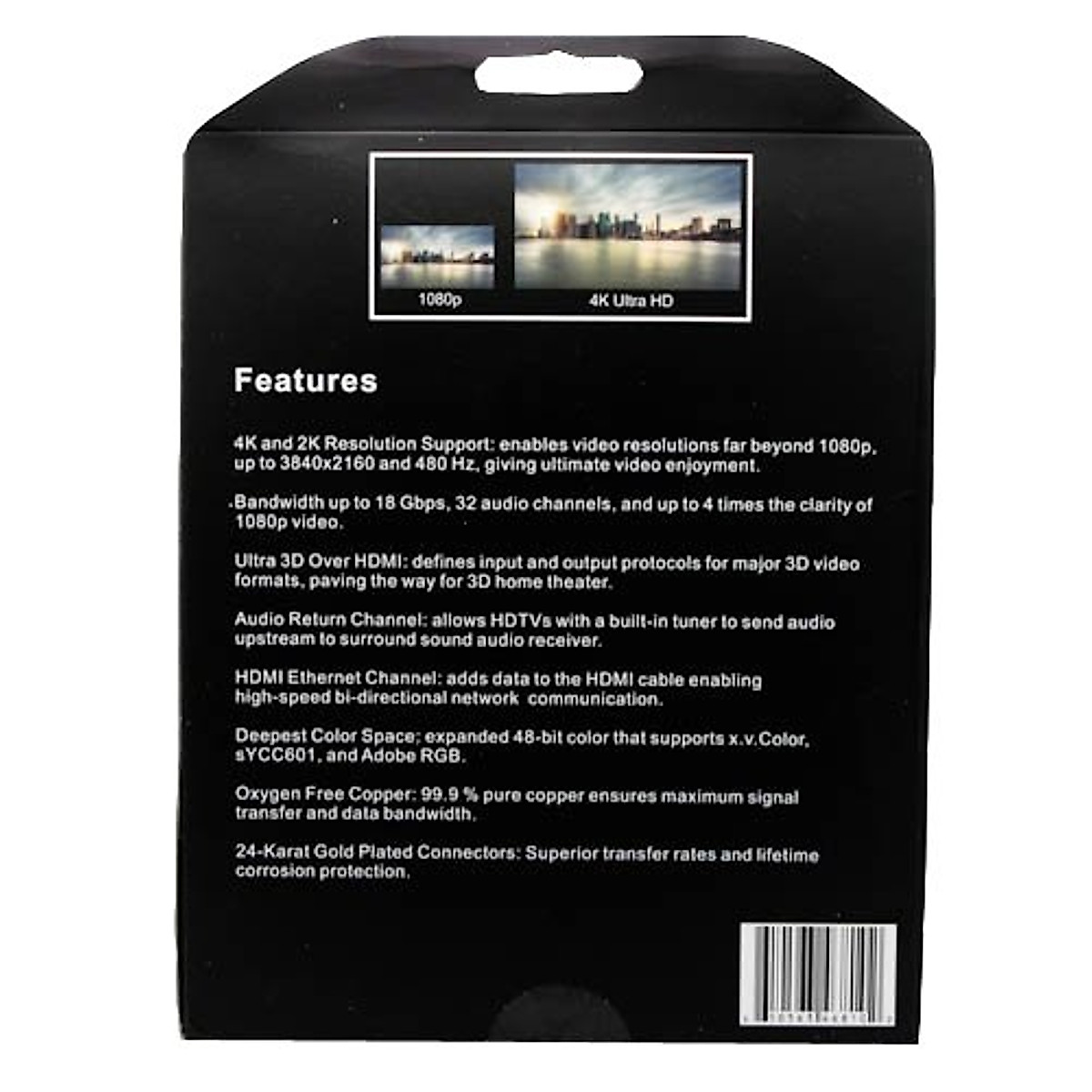 Fusion4k High Speed 4K HDMI Cable (4K @ 60Hz) - Professional Series (6 Feet)