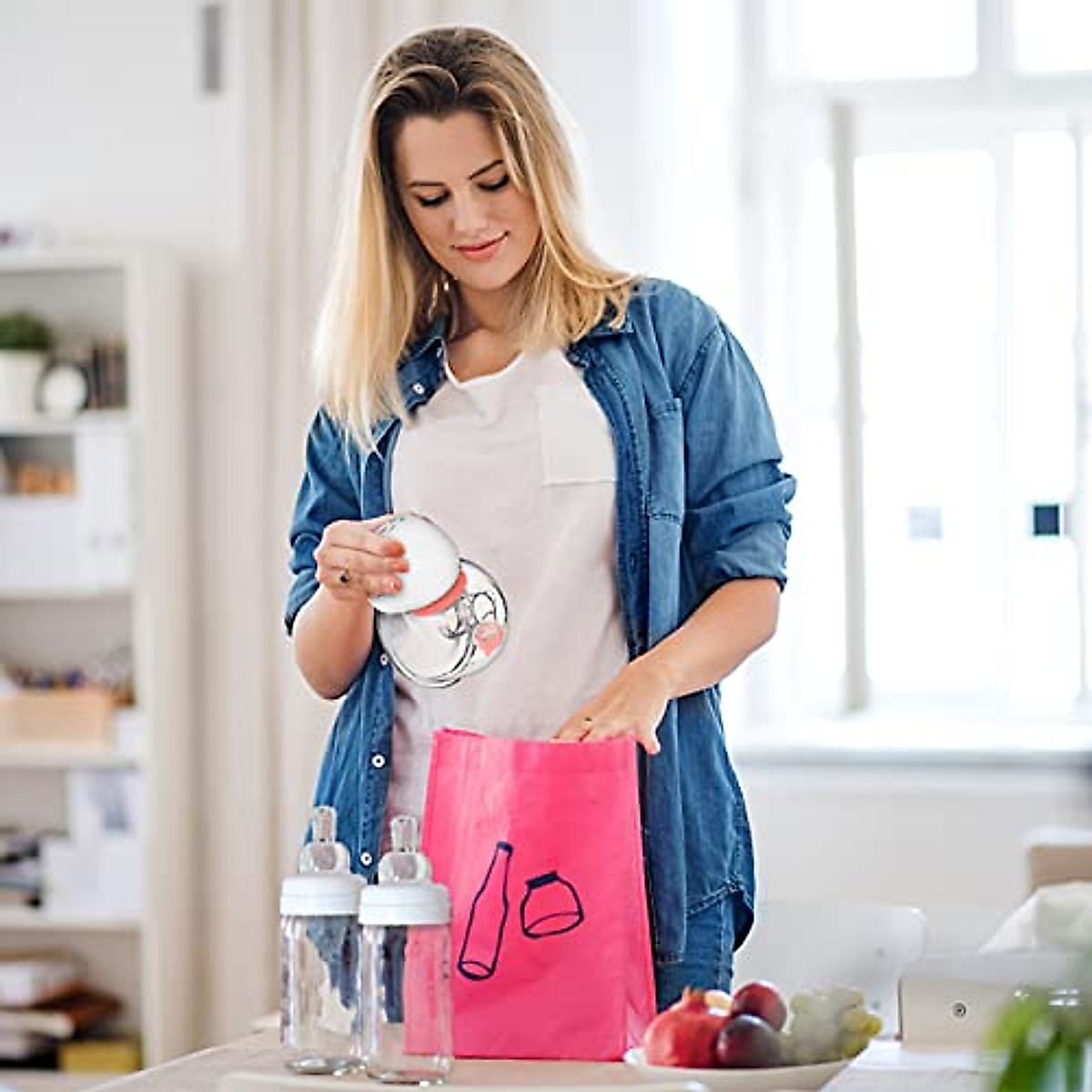 Breast Pump,Wearable Breast Pump,Electric Hands Free Breast Pump,Rechargeable Single Pumping with Massage Mode,Portable Breast Pump Breastfeeding with 5 Suction Levels,28mm 6.34 oz