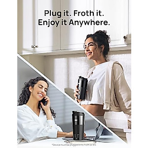 Dreo Milk Frother, 4-in-1 Electric Frother for Coffee, Hot and Cold Foam Maker for Cappuccino, Flat-white, Latte with Plant-based and Dairy Milk, Multi-stage, Easy to Clean, Temperature Control, Black