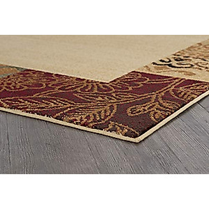 Tayse Sedona Beige 3 Piece Area Rug Set for Home, Room, and Decor - Transitional, Floral