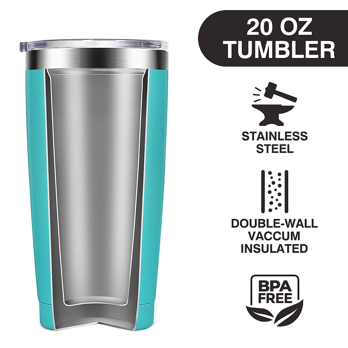 KIKERRO Soccer Coach Gifts for Women & Men, Baseball, Softball, Swim, Basketball, Cheer- Funny Gift Idea for Appreciation, Christmas, Birthday, 20oz Insulated Coach Tumbler, Mint