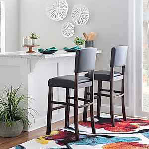 Linon Monaco Stool 30" Espresso