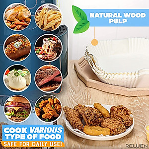 White Air Fryer Liners Disposable Sheets - 90Pcs Disposable Air Fryer Paper Liners for Air Fryer Basket Liners for Food Serving - 7.9" Parchment Paper Sheets for Baking Oven Liners for Bottom of Oven