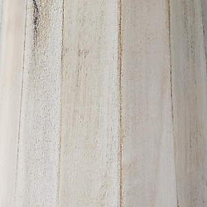 SIMPLIHOME Dayton SOLID MANGO WOOD 13 Inch Wide Round Wooden Accent Table in White Wash, Fully Assembled, For the Living Room and Bedroom