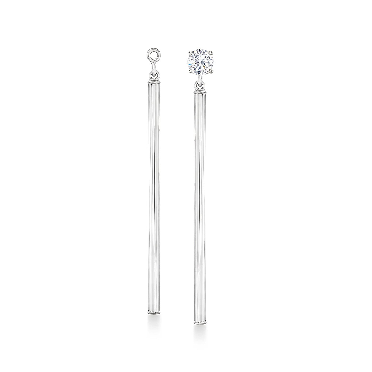 Ross-Simons Sterling Silver Linear Drop Earring Jackets