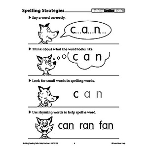 Evan-Moor Building Spelling Skills, Grade 1 - Homeschooling & Classroom Resource Workbook, Reproducible Worksheets, Teaching Edition, Spelling Strategies, Reading and Writing Skills