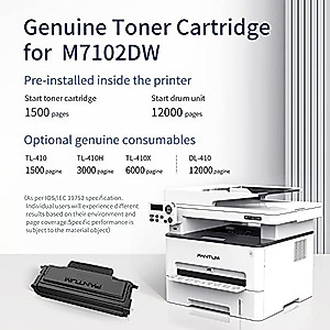 Pantum M7102DW Monochrome Wireless All-in-one ADF Multifunction Laser Printer, Auto Duplex, Copy＆Scan(W5G63B)