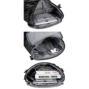 Mouteenoo Travel Backpack with Shoes Compartment for Gym Sports Hiking Water-Resistant Backpack for Men and Women (Black)