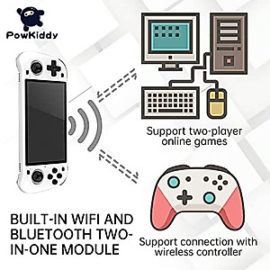 XSHION POWKIDDY RGB10MAXⅡ Handheld Game Console with 17000 Games 128G TF Card, 5 Inch Video Game Console
