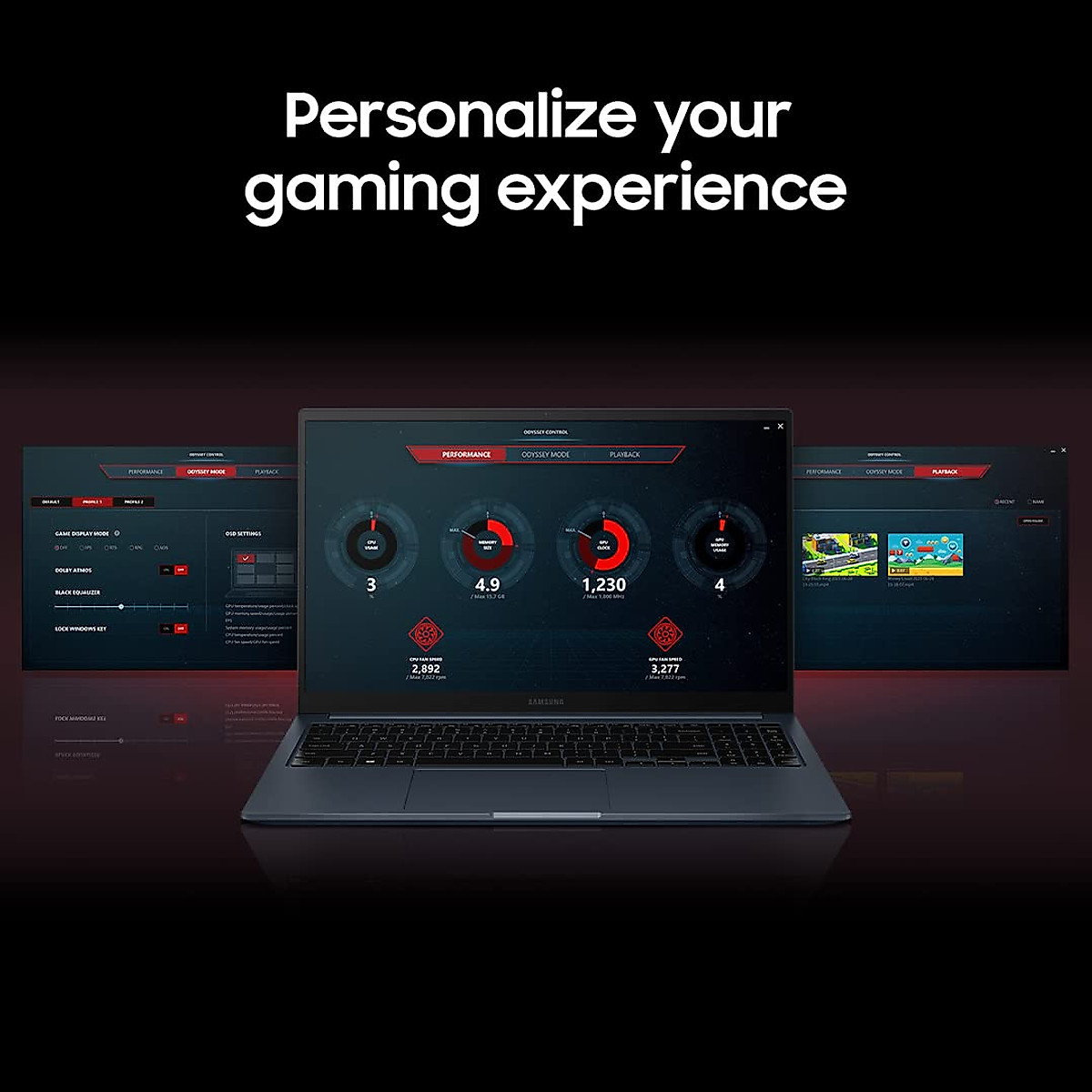 SAMSUNG Galaxy Book Odyssey Laptop Computer, 15.6”, 32GB, 1TB, Intel Core i7 Processor, Customized Gaming, Full HD Screen, Pro Keyboard, Surround Sound, US Version, Mystic Black