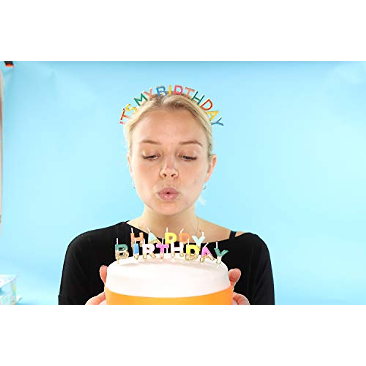 Talking Tables RAIN Rainbow 'It's My Birthday' Alloy Headband, One, Multicolor