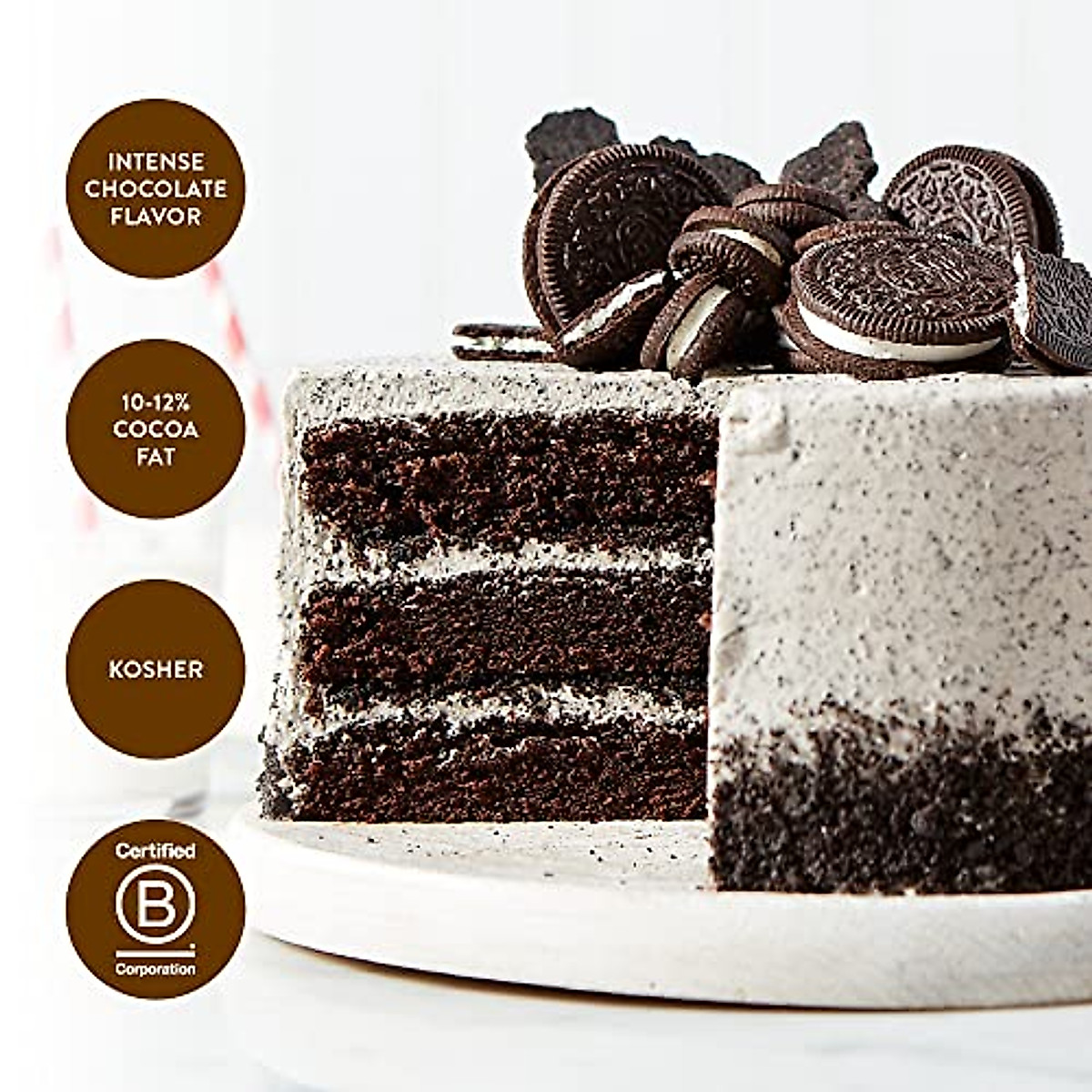 King Arthur Black Cocoa, Dutch Processed Cocoa Powder, Perfect for Baking, 14 Ounces