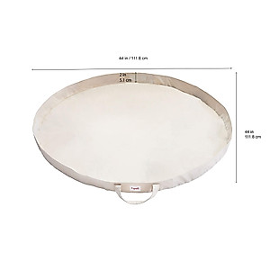 3 Sprouts Play Mat & Toy Storage Bag - Large Portable Toy Organizer, Kids Toy Bag for Boys & Girls - Playroom Storage & Activity Mat, Whale