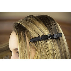 HH&LL 12pcs Hair clips for Styling – Wide Teeth & Double-Hinged Design – Alligator Styling Sectioning Clips of Professional Hair Salon Quality (Black without Logo)