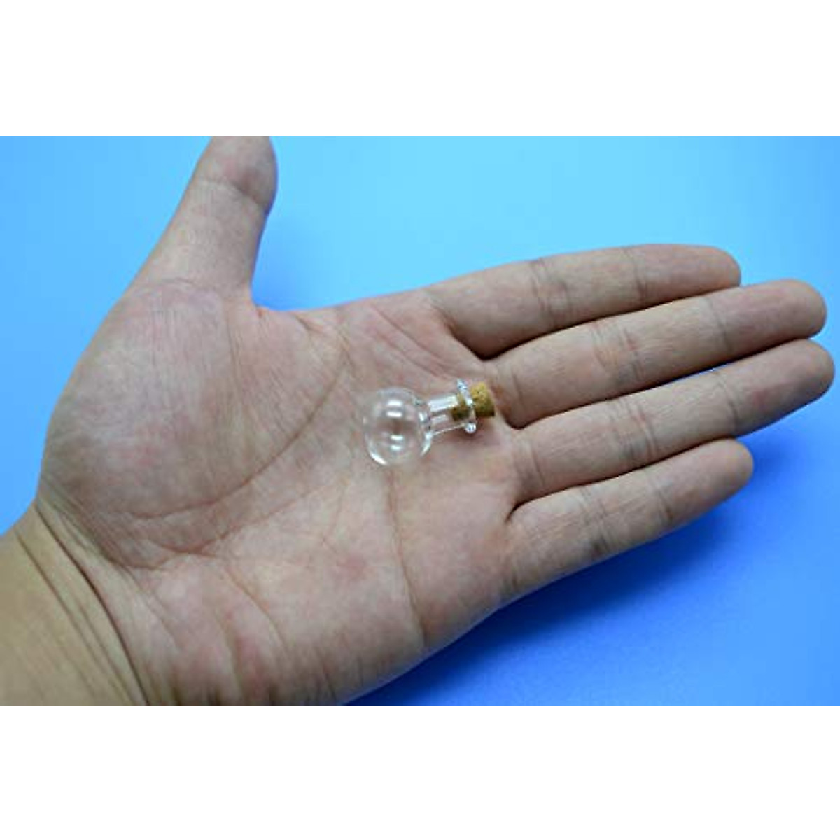 SHAOTONG 2ml Small Mini Glass Bottles Jars with Cork Stoppers.Wishing bottle drifting bottle wedding party DIY Etc. (D-20Pcs)