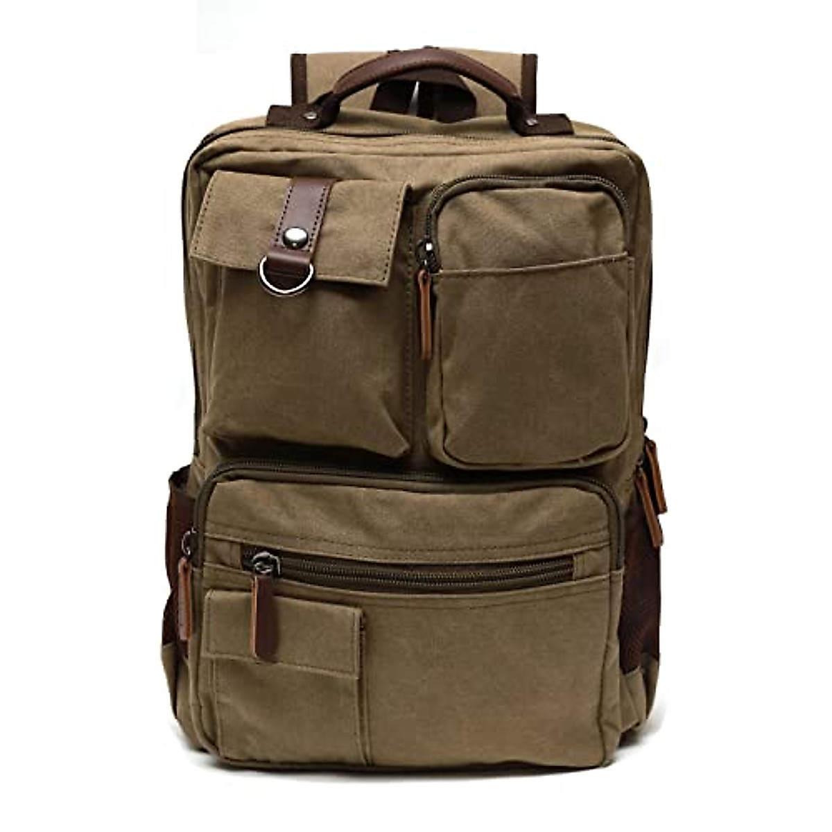 JIAO MIAO Canvas Vintage Message Travel Bag Rucksack Laptop Backpack,220807-07