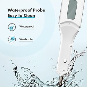 Femometer Basal Body Thermometer, Basal Thermometer for Ovulation, BBT for Fertility Tracking, Soft Backlight and Memory Recall, FM-VC-301(White)