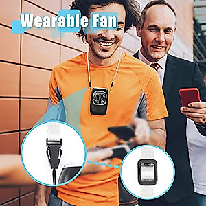 Aluan Handheld Fan + Hands-Free Neck Fan with Lanyard, Rechargeable Battery Operated, Perfect for makeup or travel